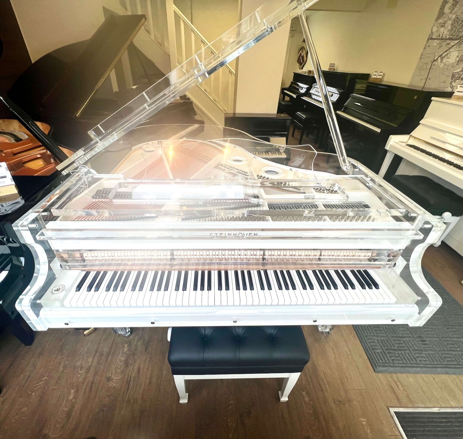 Steinhoven SG150 Crystal Grand Piano - Handel Pianos LTD
